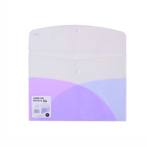 SOBRE PVC C/BOTON FW T/A4 C/BOLSILLOS COL.TRANSLUCIDOS [4805 ...